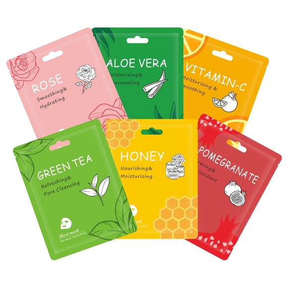 Skincare | 12 Moisturizing Fruit Facial Sheet Mask Set Of 6 Of Each ...
